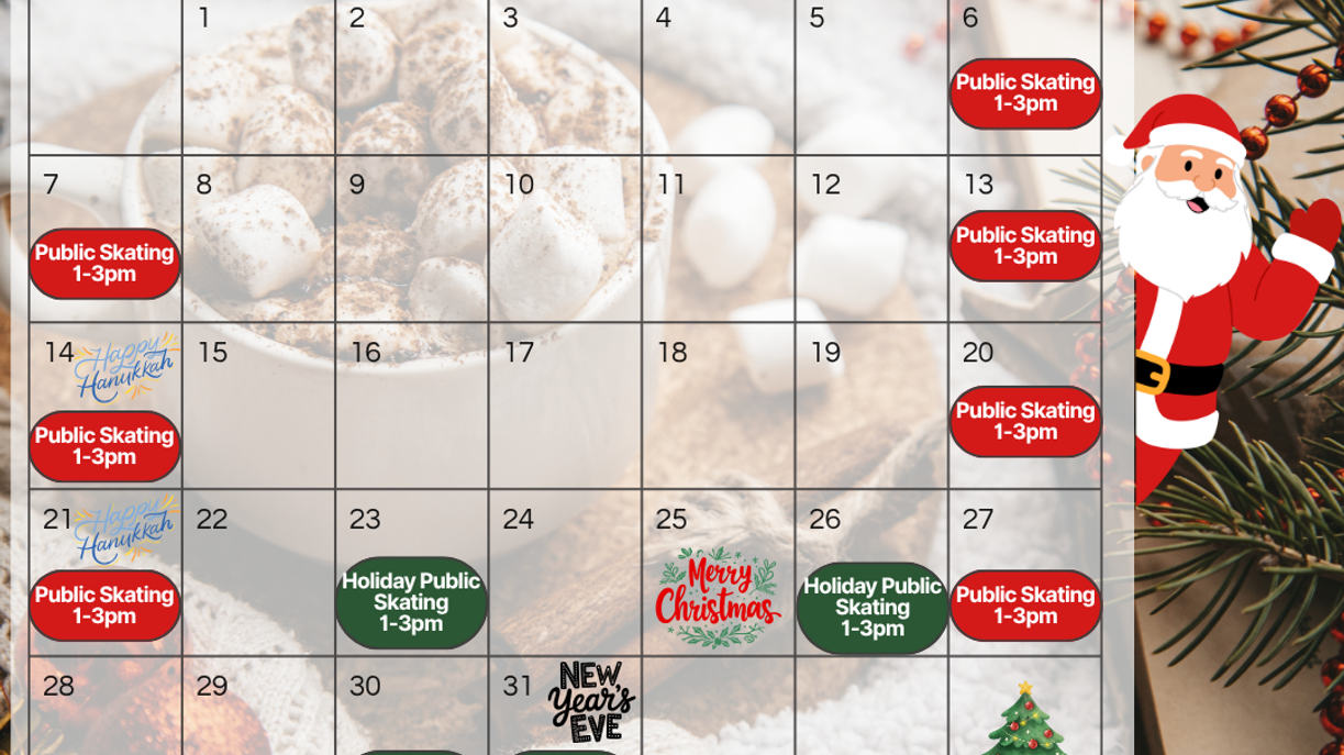 News: December Public Skating Days Calendar! - Inline Skating Club of ...