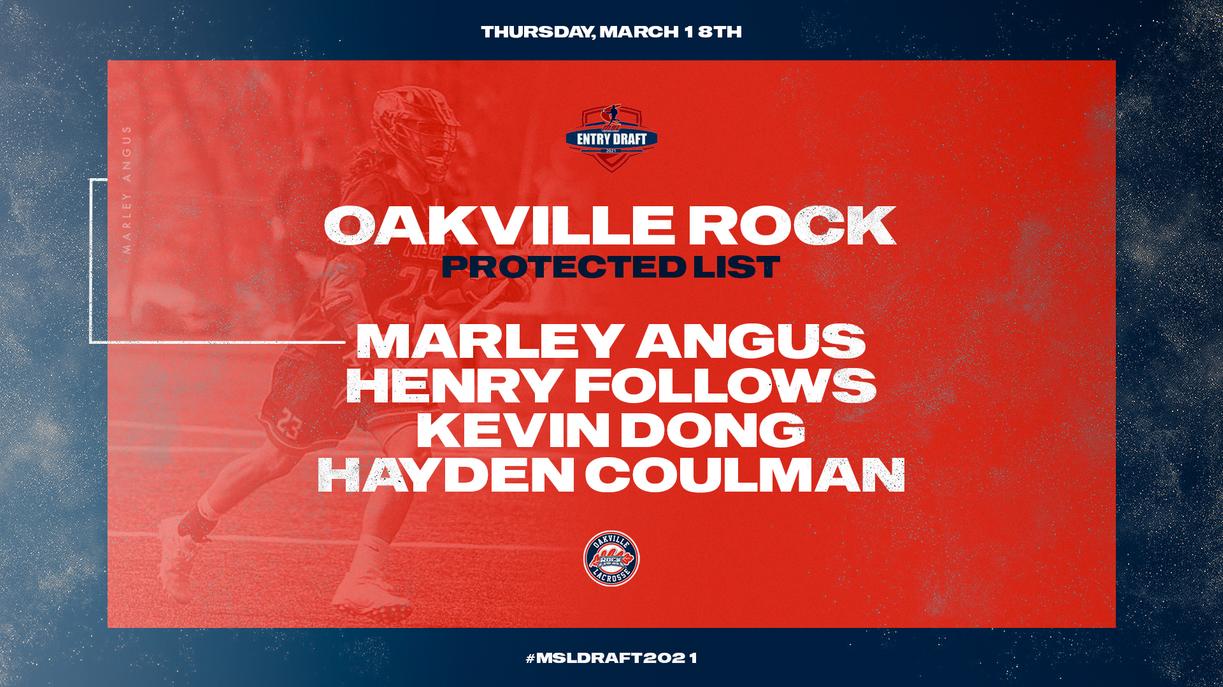 News: Protected Players For MSL Draft Announced - Oakville Rock