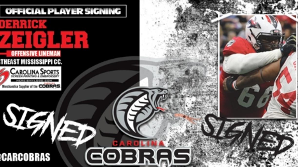 News: Carolina Cobras Sign 2019 Offensive Lineman of the Year Derrick ...
