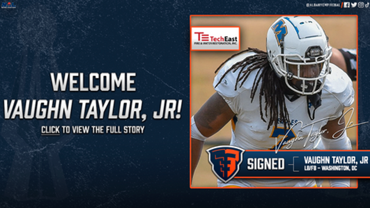 News: ALBANY EMPIRE SIGN VAUGHN TAYLOR, JR. - National Arena League