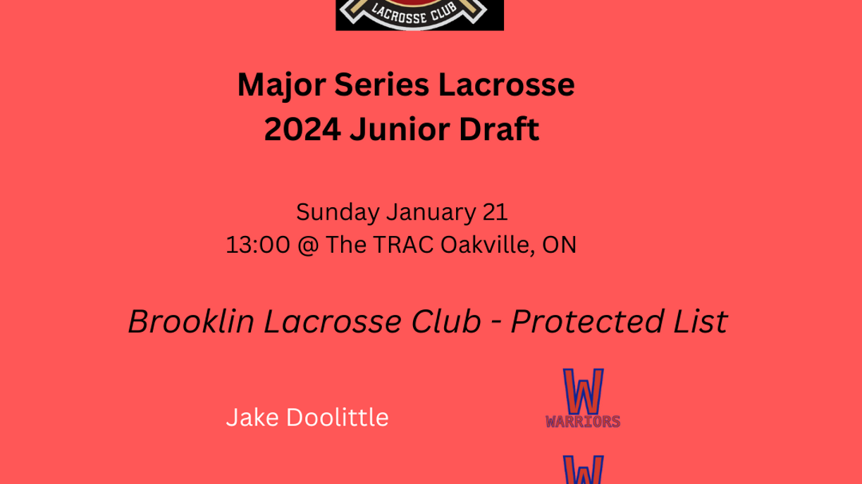 News: MSL Entry Draft January 21, 2024 - BLC Protects Three Warriors ...