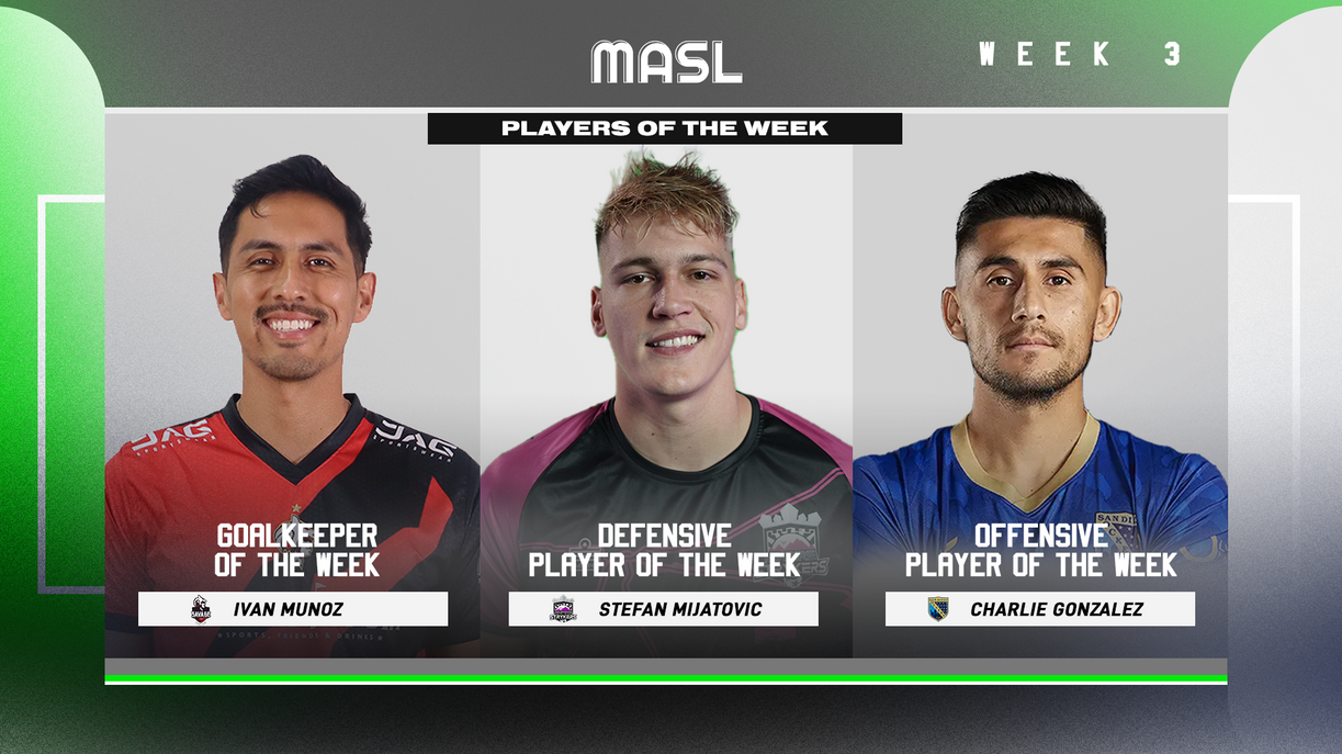 News: Players of the Week: Week 3 - Major Arena Soccer League