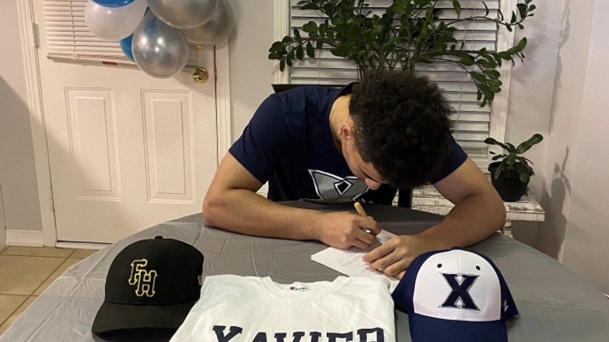 PIMENTEL SIGNS XAVIER NLI - Fieldhouse Pirates Baseball Club