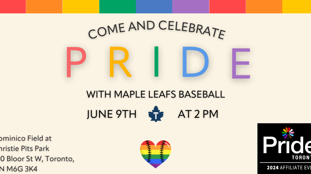 News: Toronto Maple Leafs Baseball Club's partnership with Pride ...