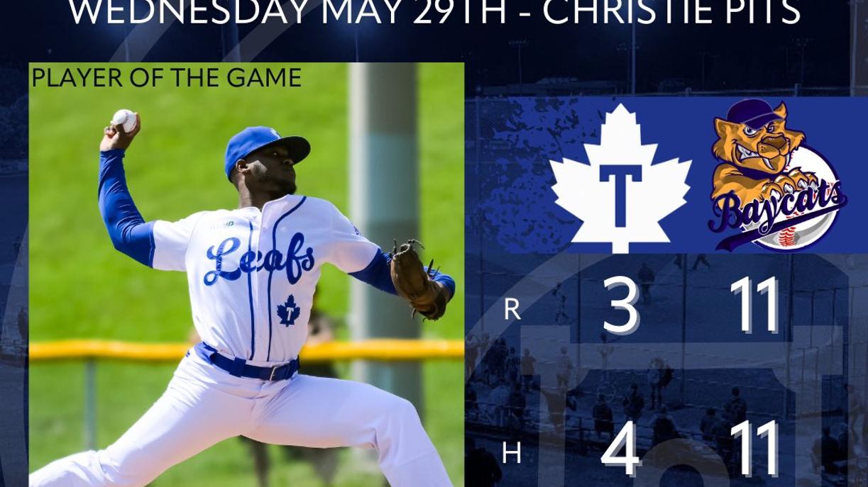 News: Maple Leafs lose big to Baycats - Toronto Maple Leafs Baseball Club
