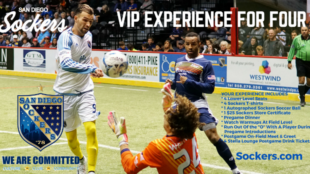 News: Win A Sockers Game Day VIP Experience - San Diego Sockers