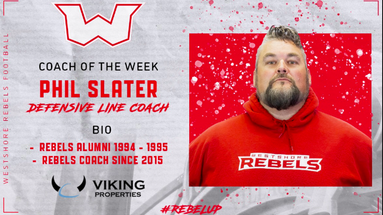 News: Coach of the Week: Phil Slater - Westshore Rebels Football
