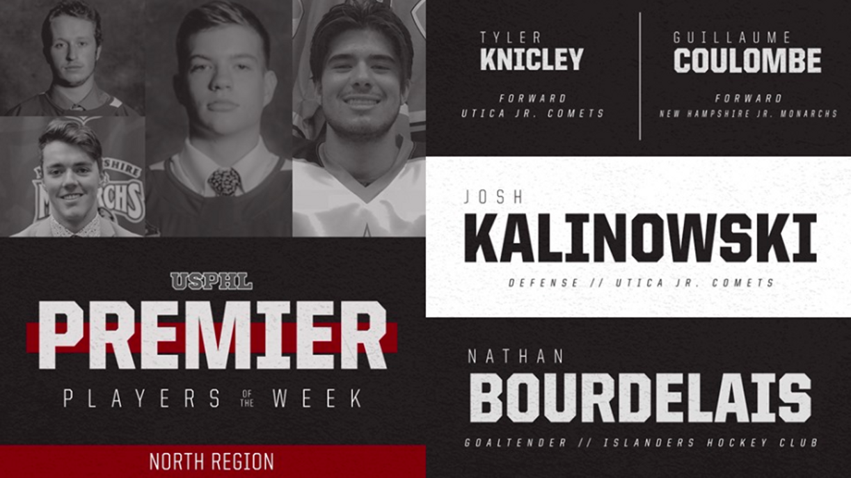 News: KNICLEY, KALINOWSKI EARN PLAYER OF THE WEEK HONORS - Utica Jr Comets