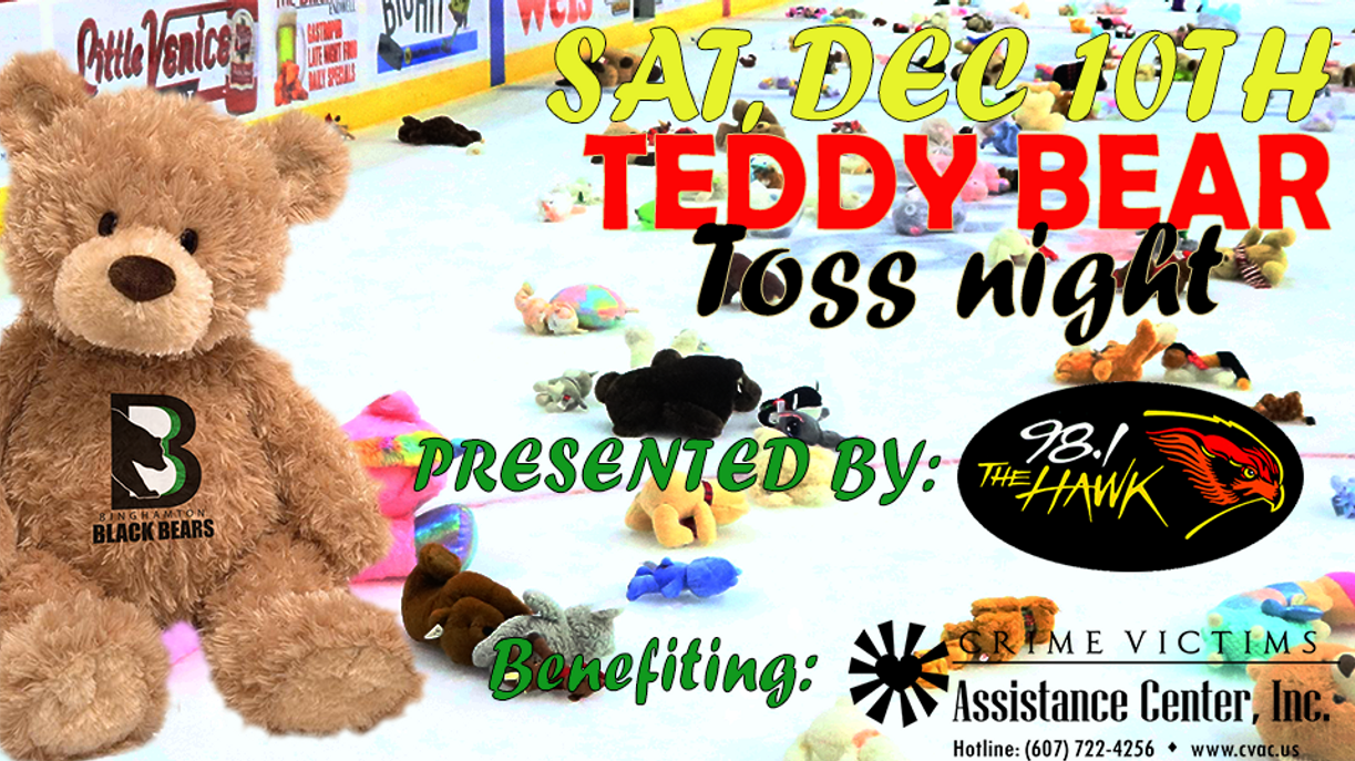 News: TEDDY BEAR TOSS NIGHT THIS SATURDAY! - Binghamton Black Bears