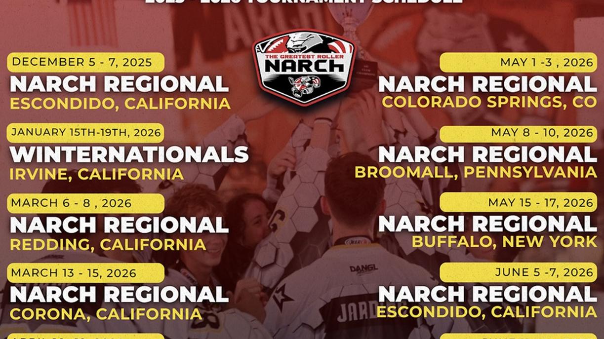 News: 2025-2026 NARCh Latest Tournament Schedule! - Roller Hockey Alliance