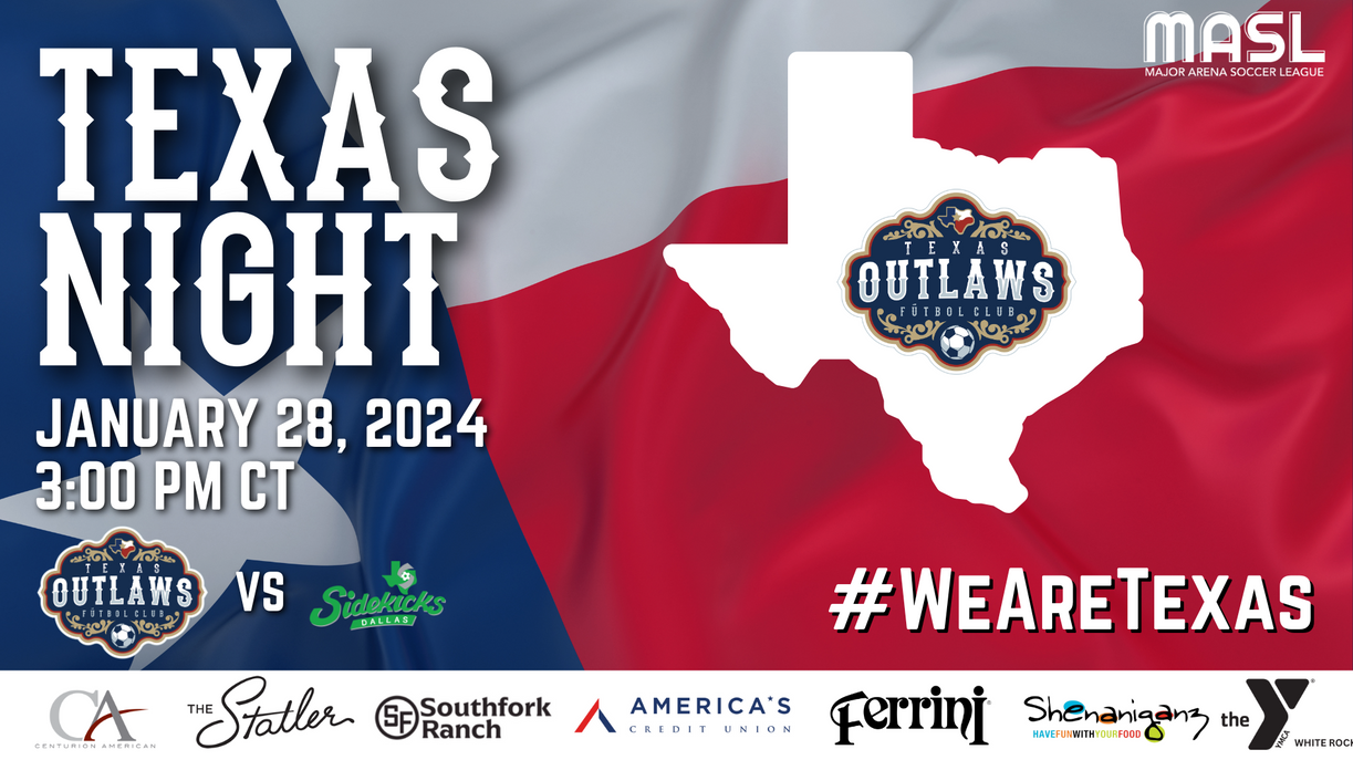 News: Texas Outlaws vs Dallas Sidekicks Game Time Change for Texas ...