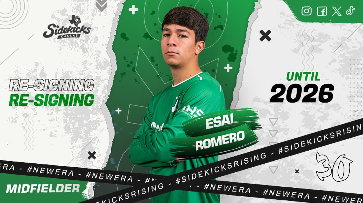 News: Sidekicks Re-Sign Midfielder Esai Romero until 2026 - Dallas ...