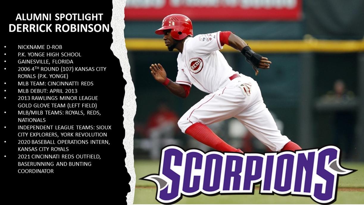 News: ALUMNI SPOTLIGHT: DERRICK ROBINSON-CINCINNATI REDS - Scorpions ...