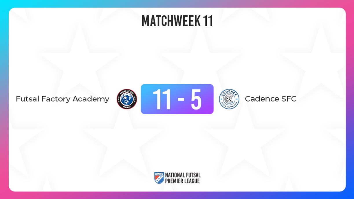 News: Matchweek 11 Review: Futsal Factory Record Home Win Over Cadence ...