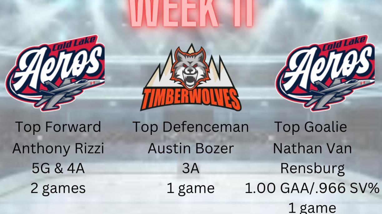 News: Top Three Stars - Week 11 - Canadian-American Junior Hockey League