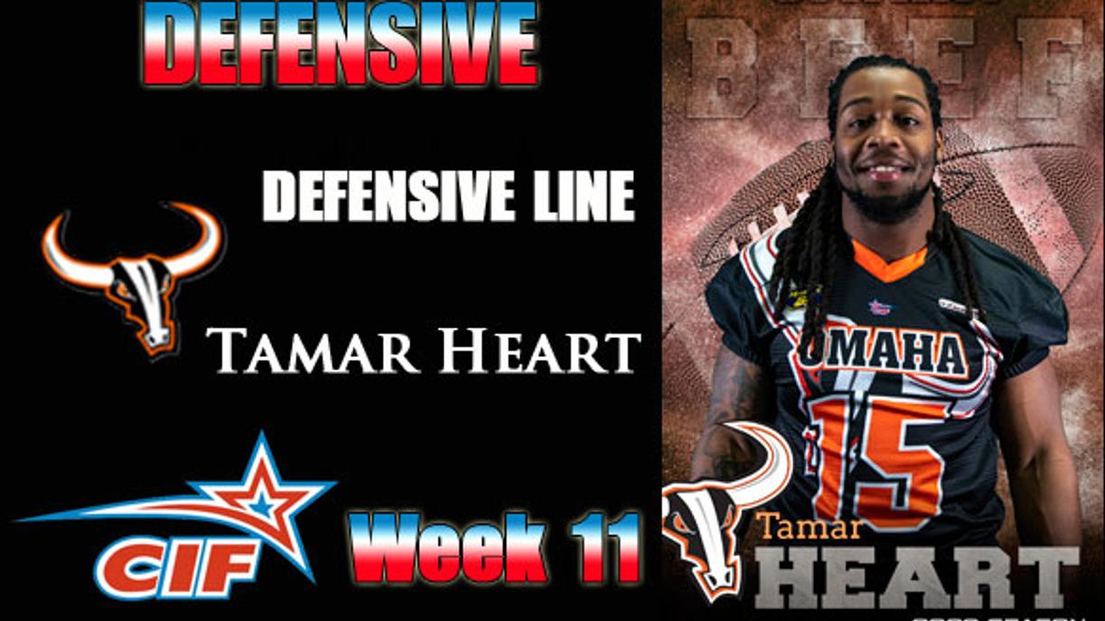 News: Tamar Heart named Defensive Player of the Week - Omaha Beef