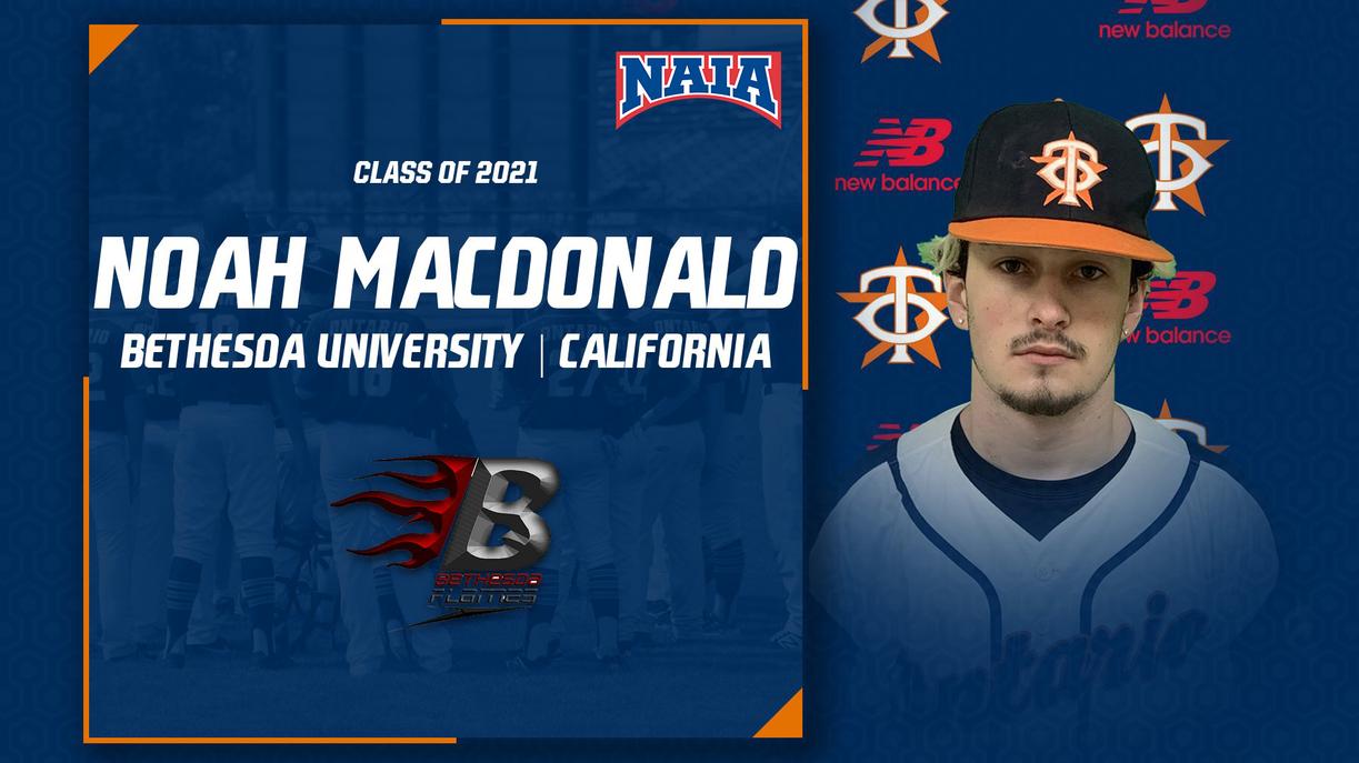News: Noah MacDonald commits to Bethesda University - Team Ontario Baseball