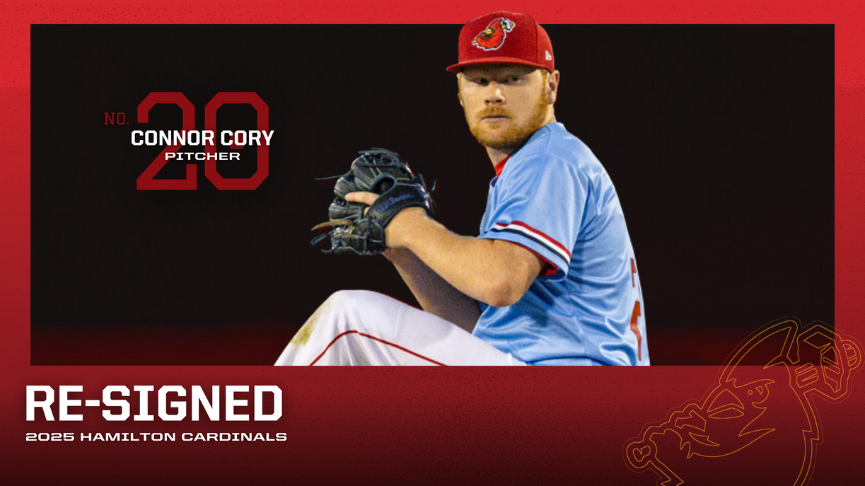 News: Hamilton Cardinals Re-Sign Right-Handed Pitcher Connor Cory - Hamilton Cardinals Baseball Club