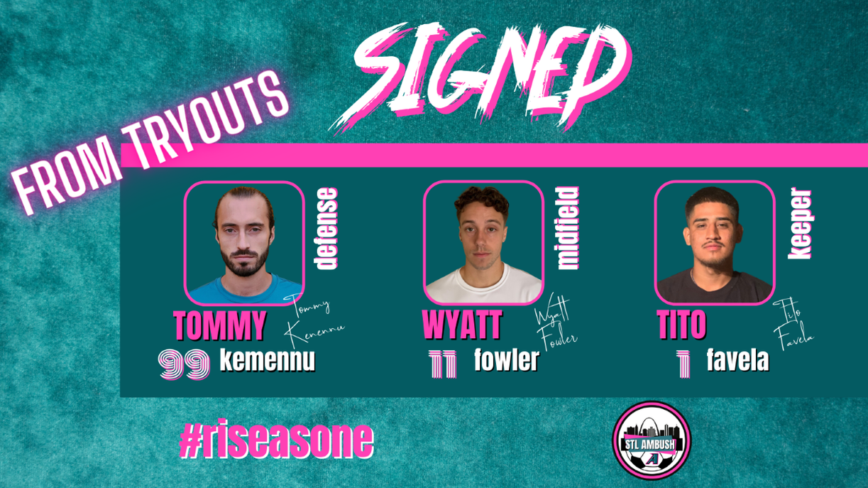 News: AMBUSH SIGN THREE PLAYERS FROM OPEN TRYOUTS - St. Louis Ambush
